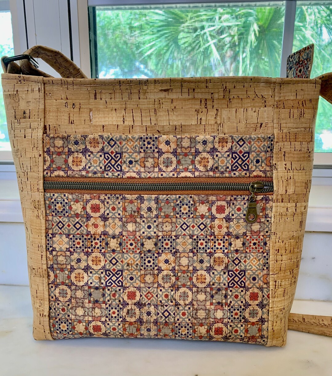 CORK Crossbody Purse W/ Mosaic Pocket - Etsy
