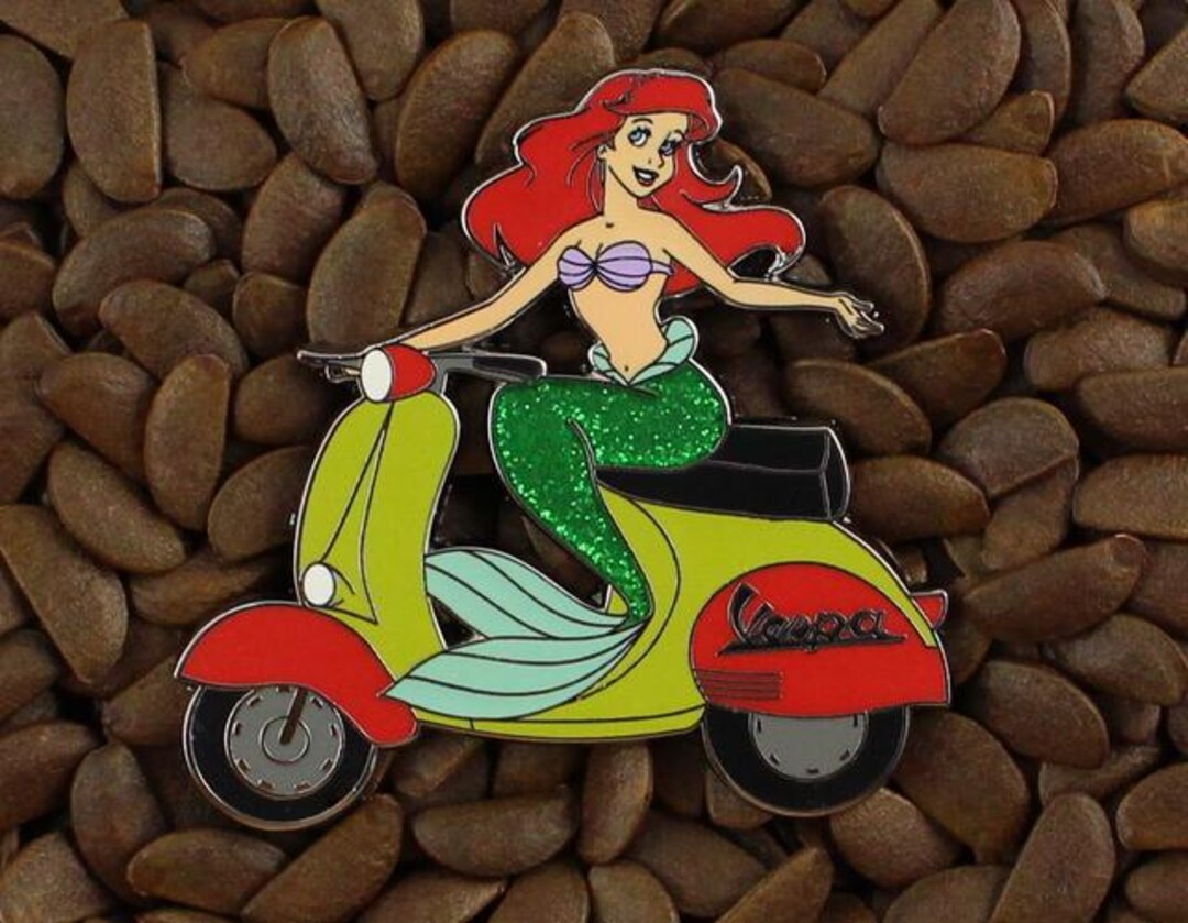 Mermaid Ariel Pins Fantasy Pin Motorcycle Scooter Badge - Etsy