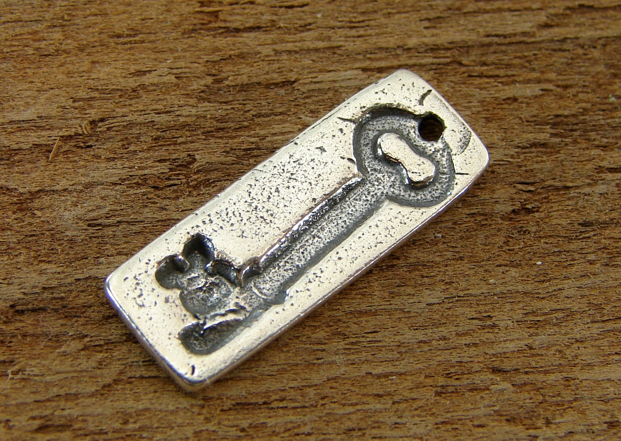 Skeleton Key Artisan Sterling Silver Rectangle With A Key | Etsy