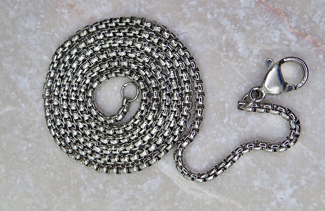 Stainless Steel Woven Round Box Chain | Stainless Steel Necklace Chain ...