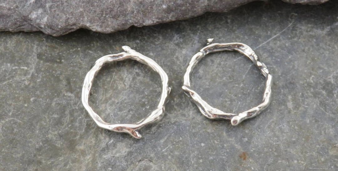 Twig Circle Links Sterling Silver Twig Links Sterling Twig - Etsy
