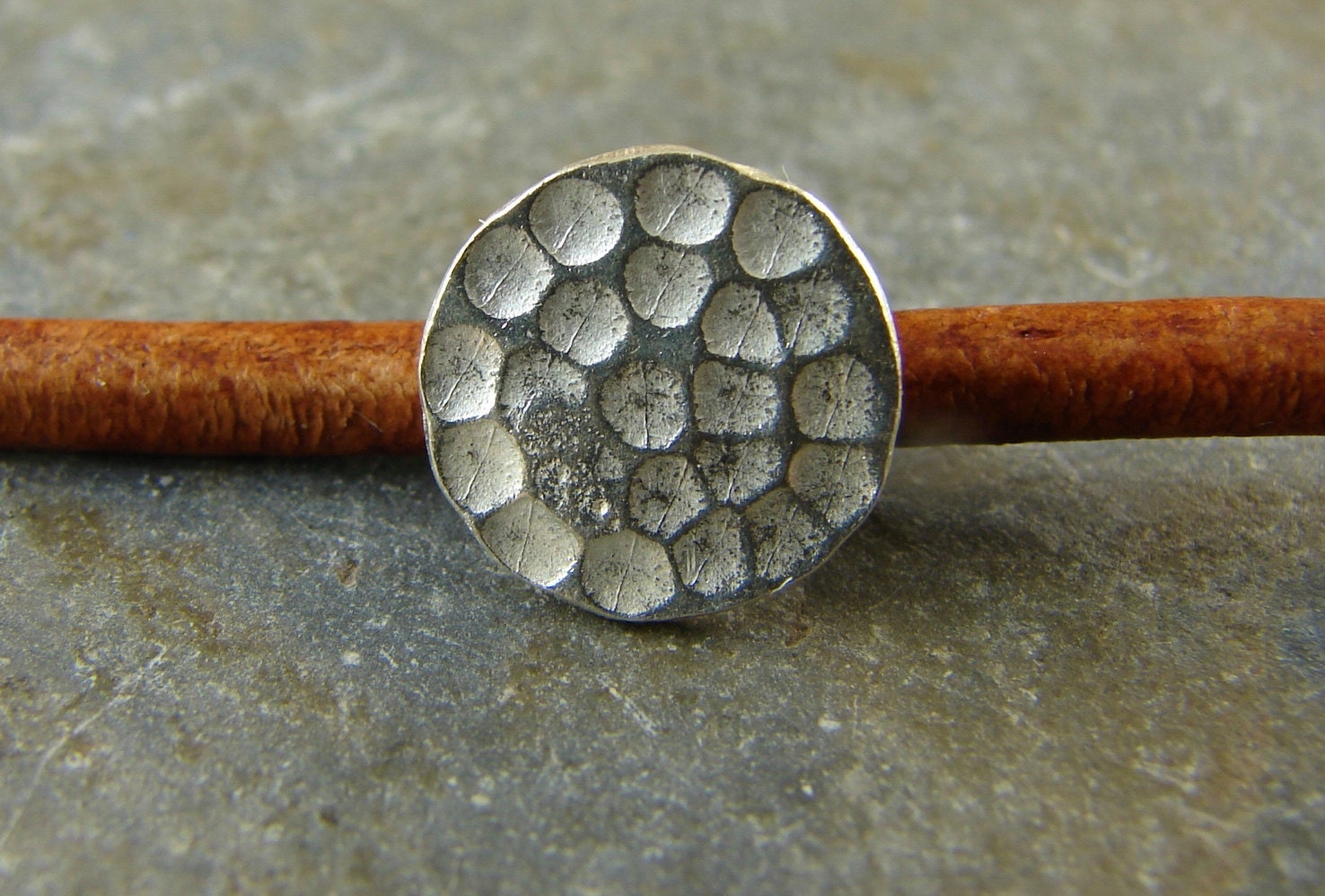 Hill Tribe Silver Silver Shank Button Tiny Hammered Shank | Etsy