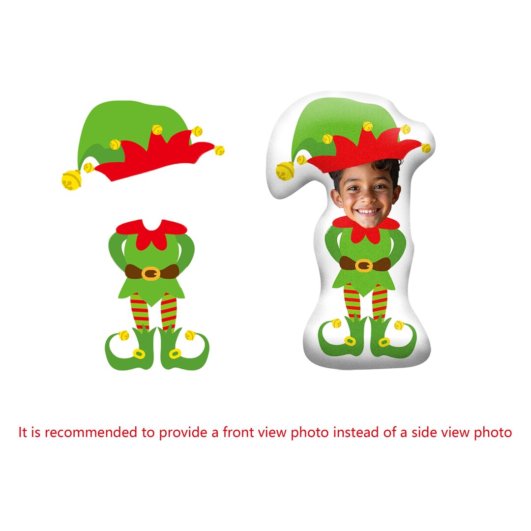Custom Body Pillow Custom Elf Doll Face Pillow Personalized Photo ...