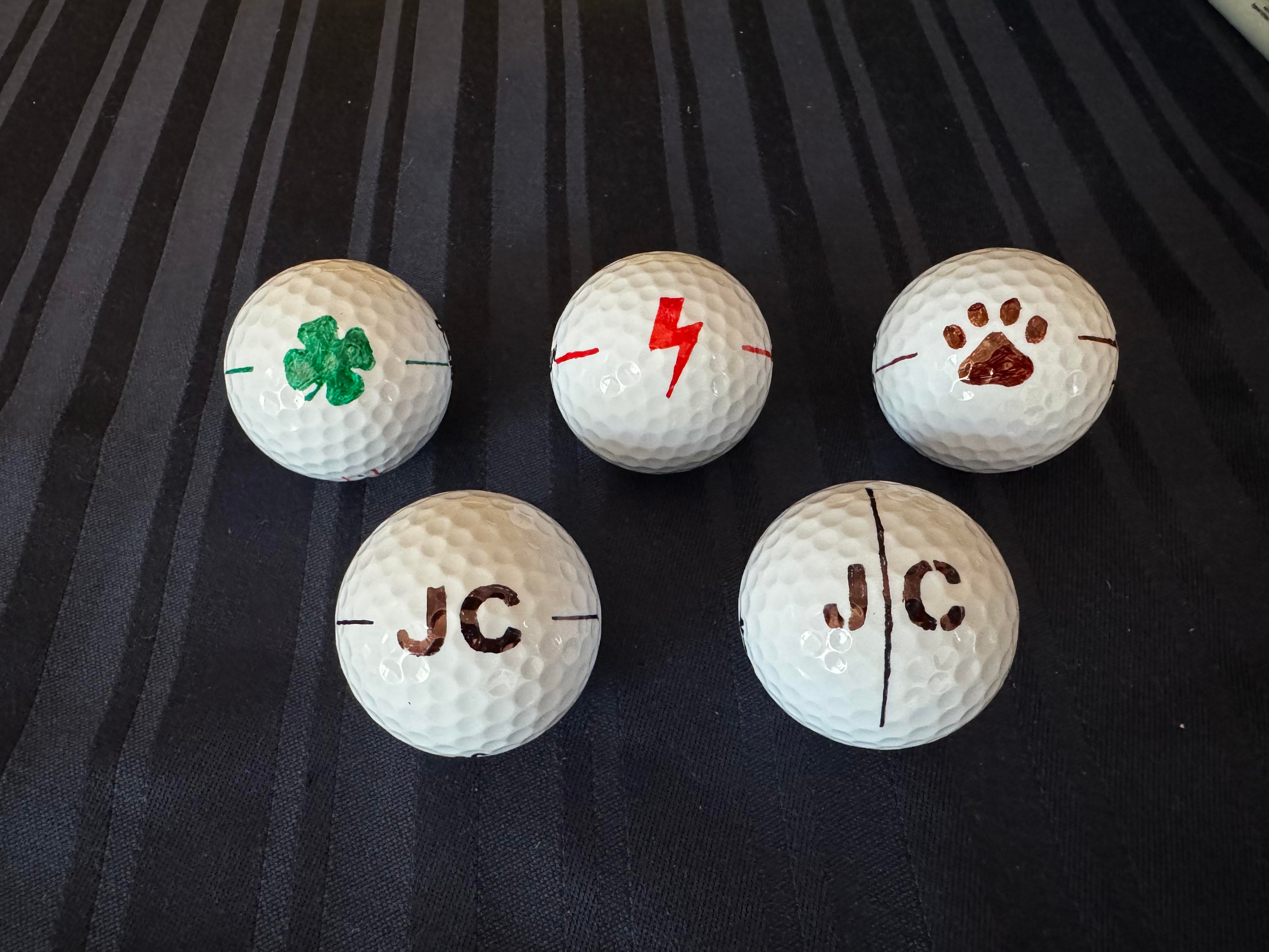Personalized Golf Ball Stencil | 3D Printed Initials Tracer Tool Marker ...
