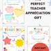 Teacher Appreciation Printable Teacher Appreciation Week Gift Thank You ...