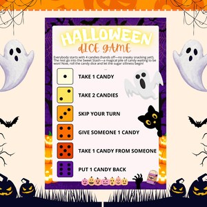 Halloween Candy Dice Game: Printable Classroom Activity (PDF) - Etsy