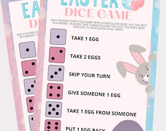 Easter Egg Dice Game Printable Fun Classroom Egg Exchange Game for Kids ...