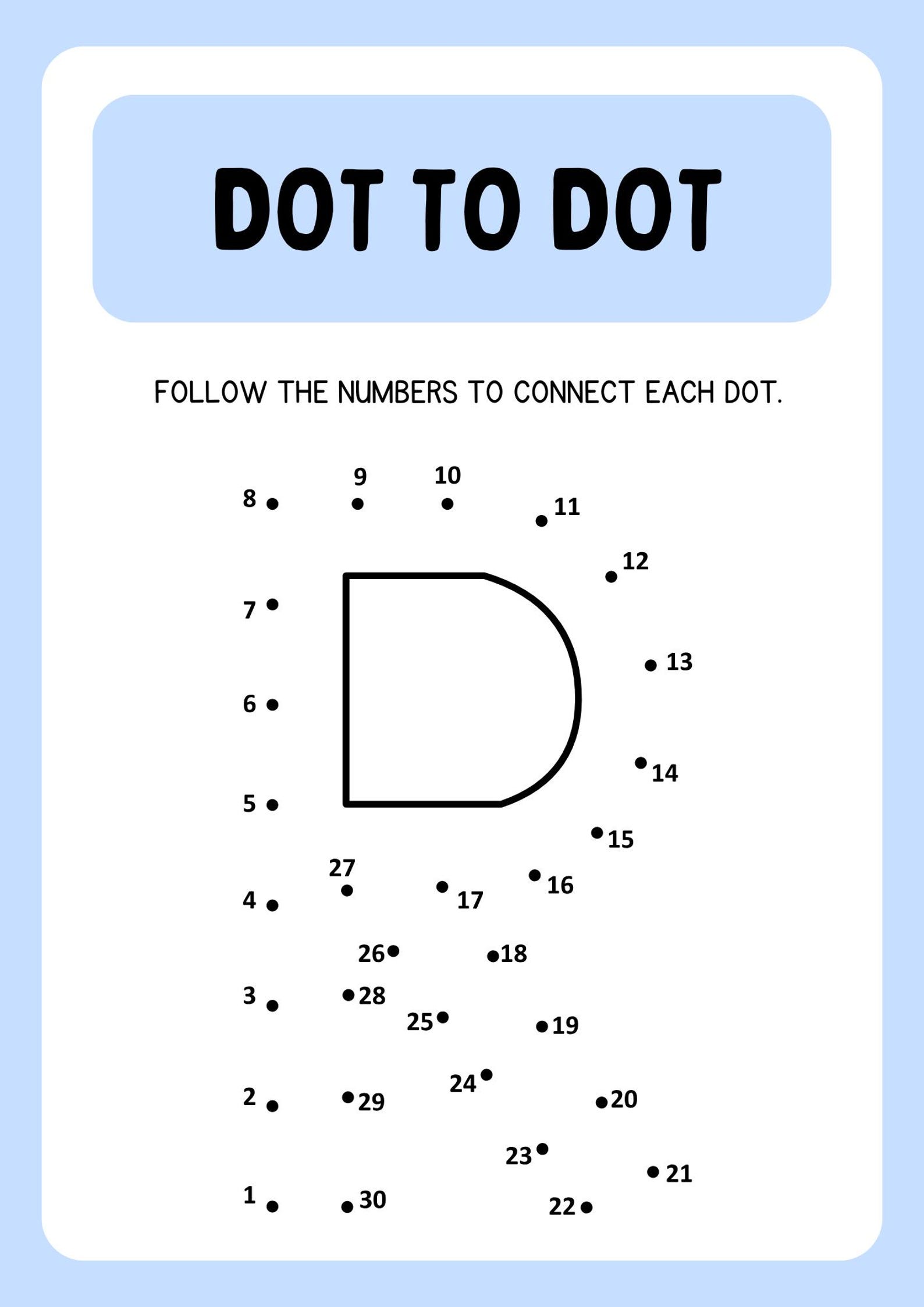 Alphabet Dot to Dot: Uppercase & Lowercase (PDF Pattern) - Etsy