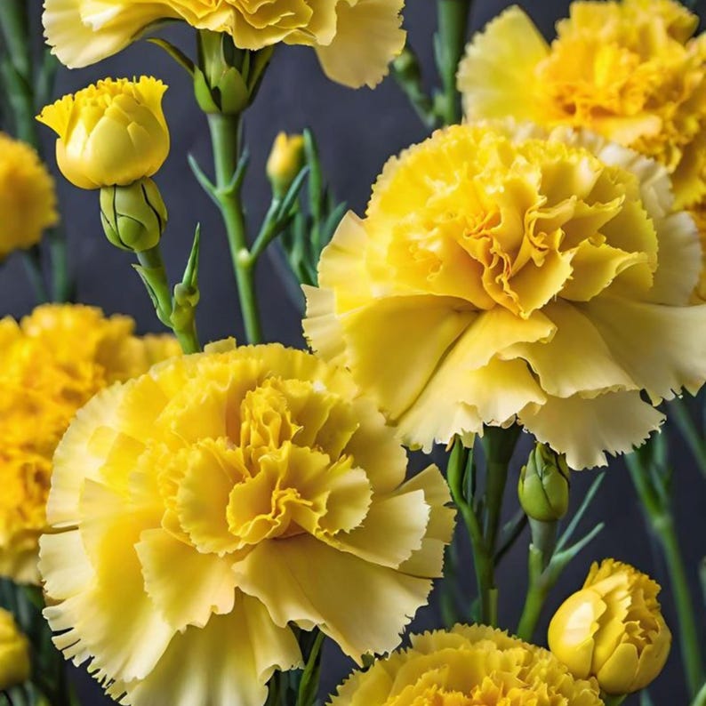 Yellow Carnations Seeds - Dianthus Seeds - Open-pollinated - - Heirloom ...