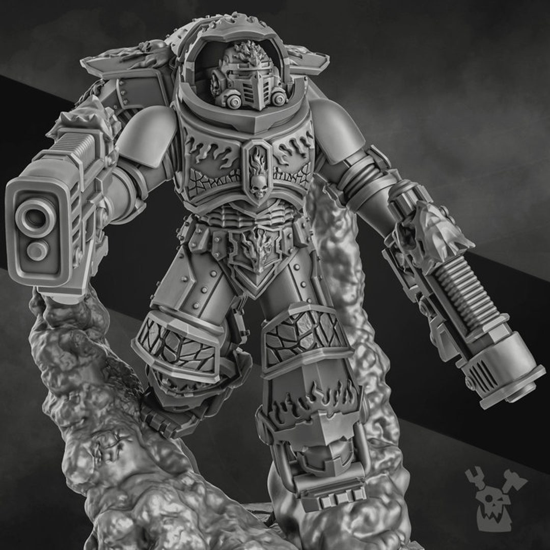 3D Printed Dragon Armor Jetpack Squad Warrior - Grimdark - Dakkadakka ...