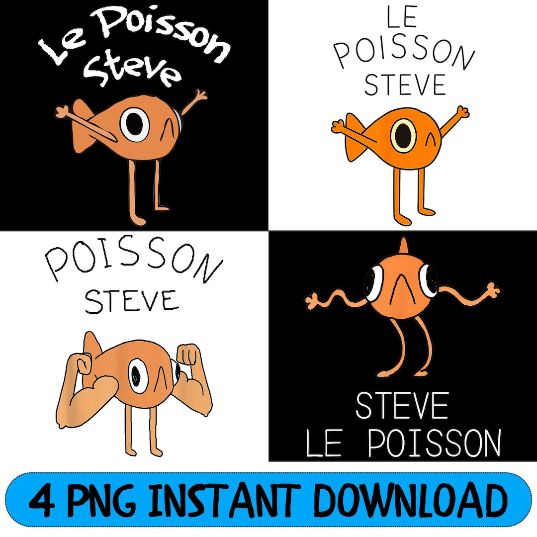 Le Poisson Steve PNG, Cute Steve Meme, Cute Fun Animal Png, Tiktok ...