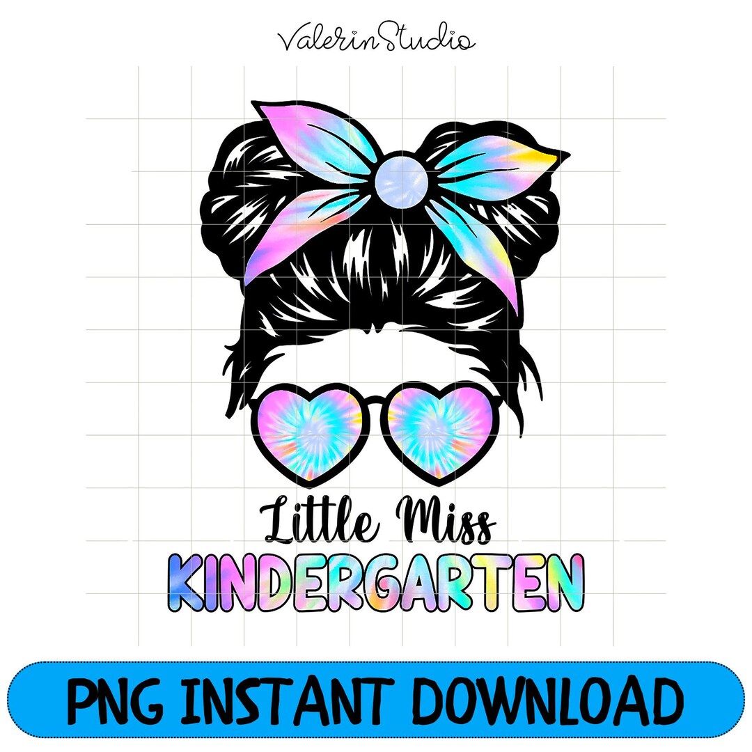Little Miss Kindergarten PNG, Back to School Png, First Day of School ...
