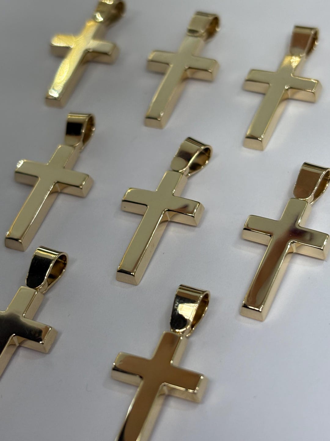 Plain Crosses 14K Yellow Gold - Etsy