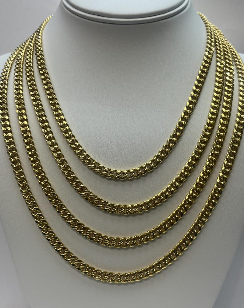 Miami Cuban Chain 14k 5.8mm/6.5mm - Etsy