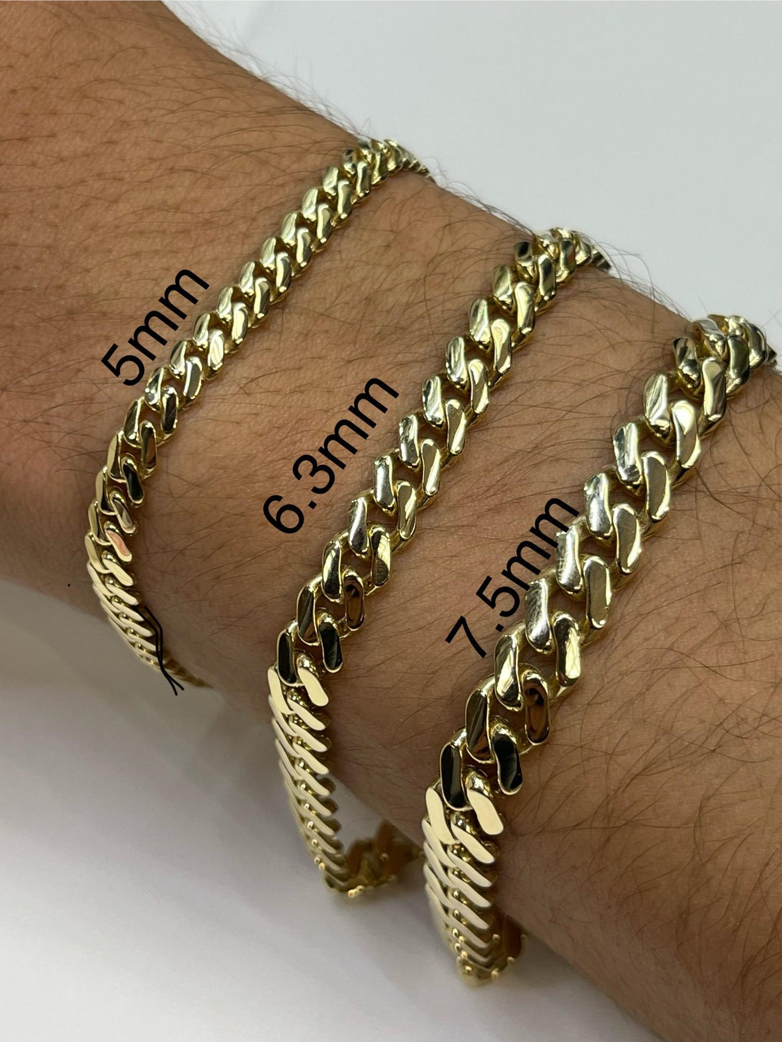 Monaco Chains & Bracelets 14k Gold - Etsy