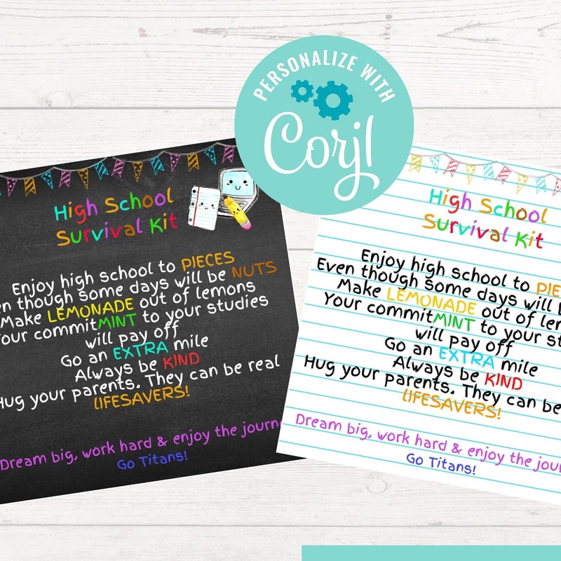 High School Survival Kit - Etsy
