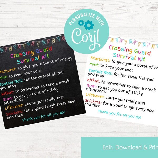 Thank You Crossing Guard - Etsy