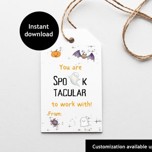 Halloween Tags for Co-workers Printable Staff Appreciation Halloween ...