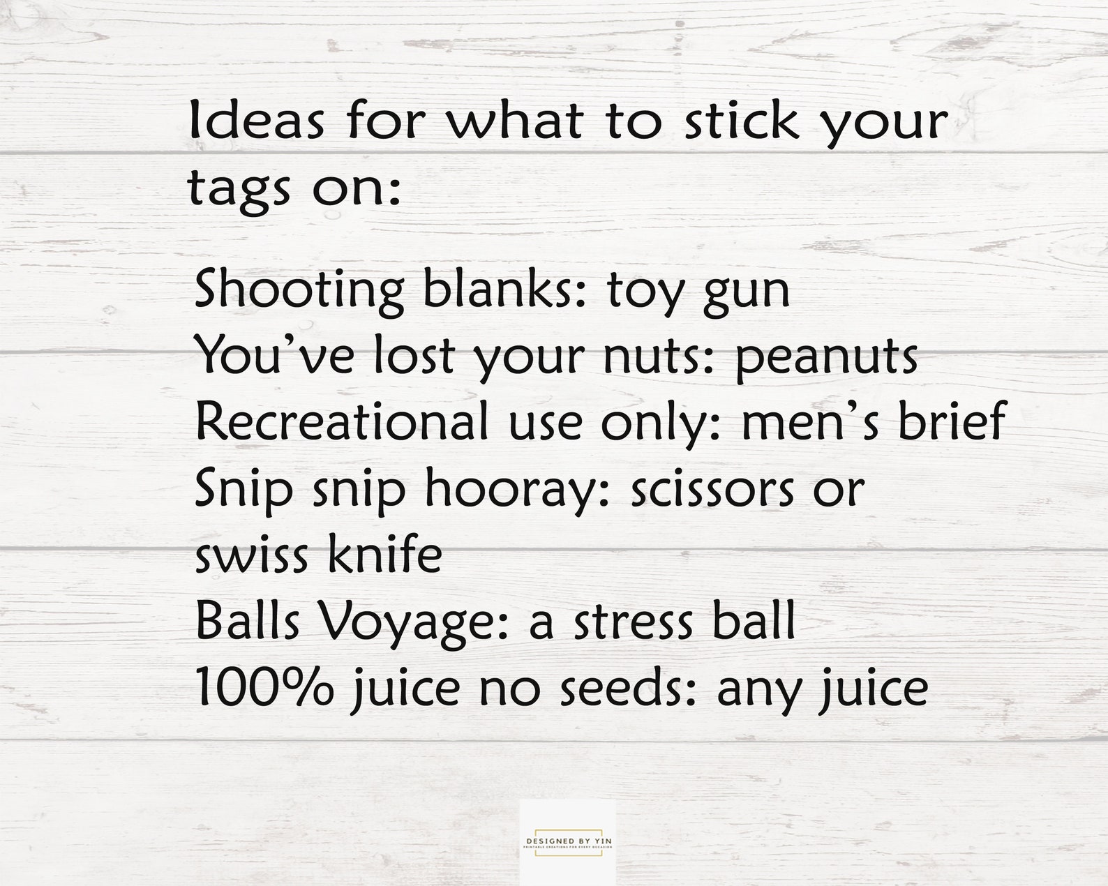 Vasectomy Gift Tags | Vasectomy Care Package Tags | Printable Vasectomy ...