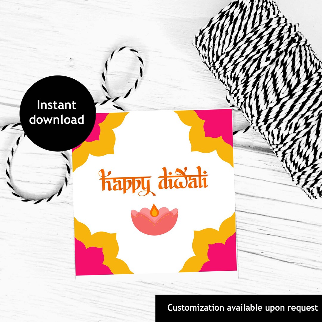 Printable Diwali Gift Tags Diwali Cookie Tags Diwali Goodie Bag Tags ...