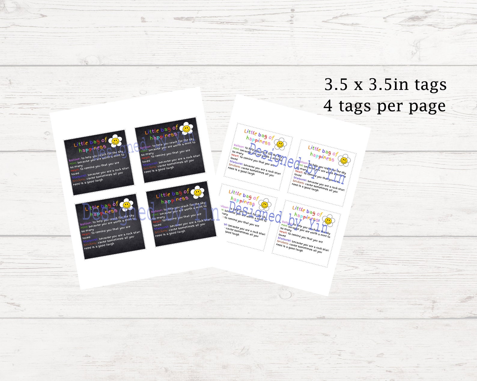 Little Bag of Happiness Printable Tag Gift for Friend to Cheer up ...