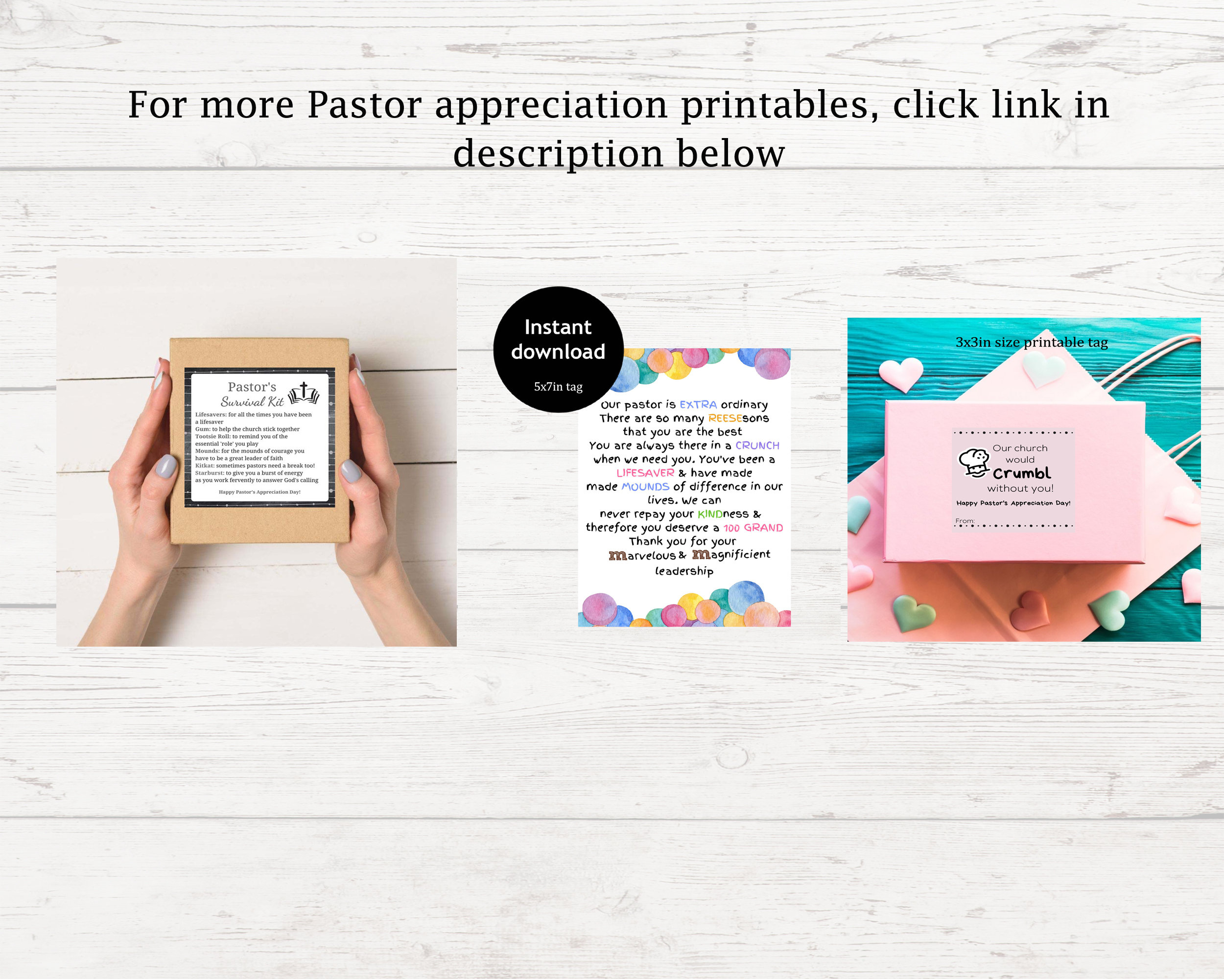 Pastor Appreciation Candy Gift Tag Funny Printable Gift Ideas for ...