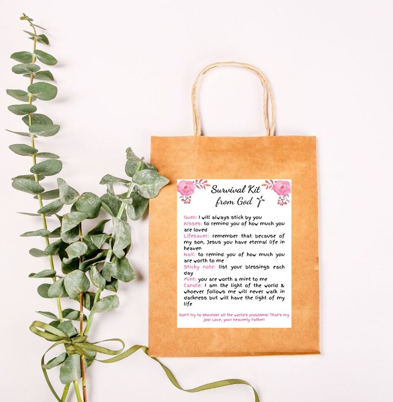 Printable Survival Kit From God God's Survival Kit | Etsy