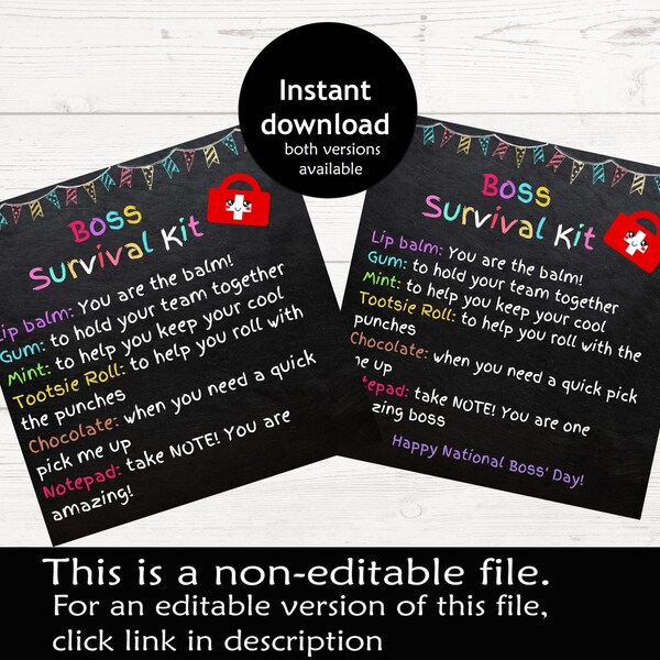 Boss Survival Kit - Etsy