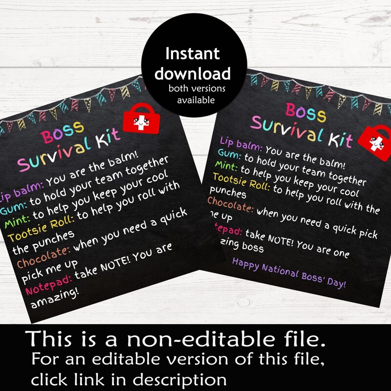 Boss Survival Kit - Etsy