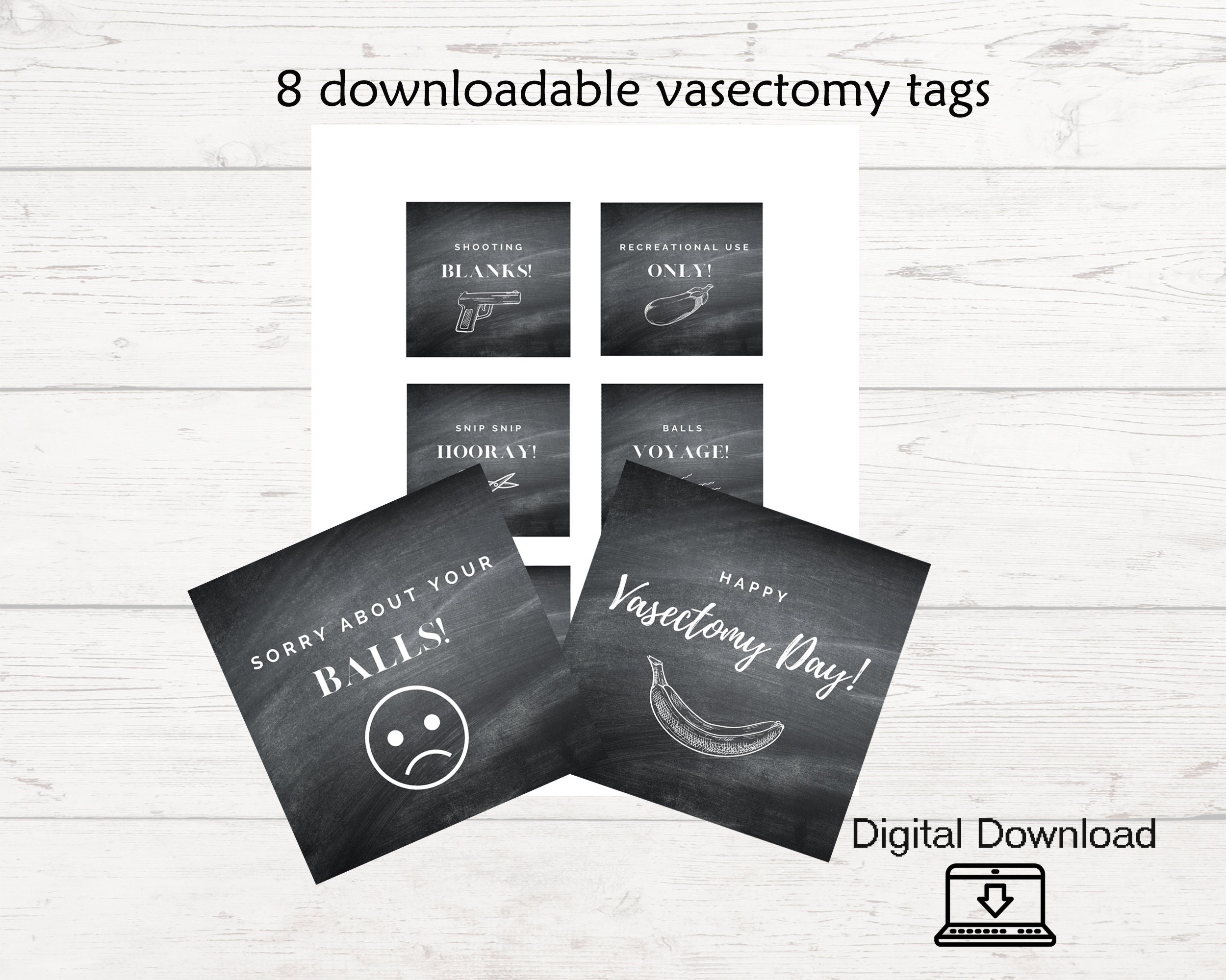Buy Vasectomy Gift Tags Vasectomy Care Package Tags Printable Vasectomy ...