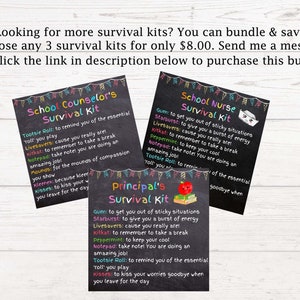 School Counselor Survival Kit | Counselor Appreciation Gift | Printable ...