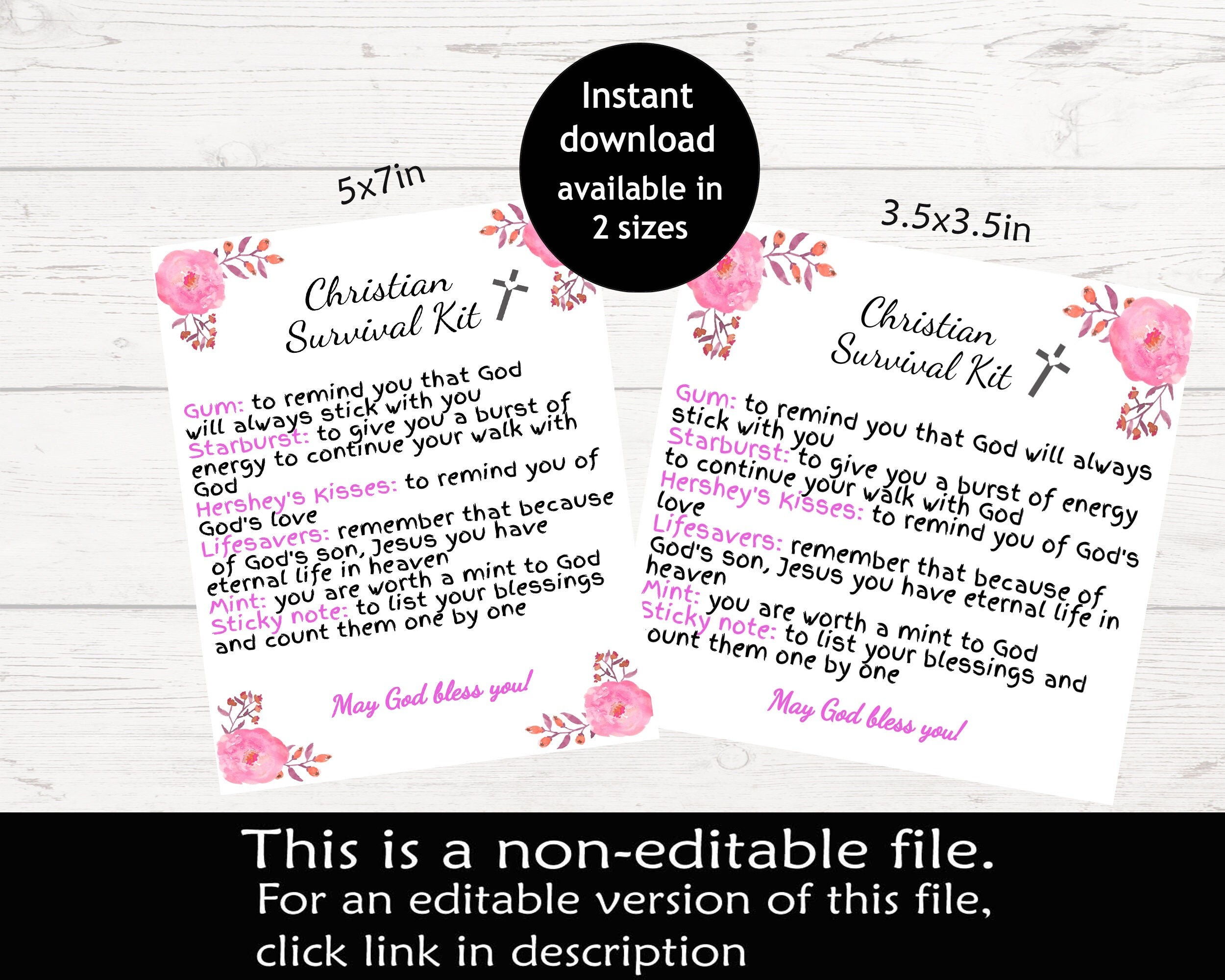 Printable Christian Survival Kit | Gift Ideas for Christians | Women's ...