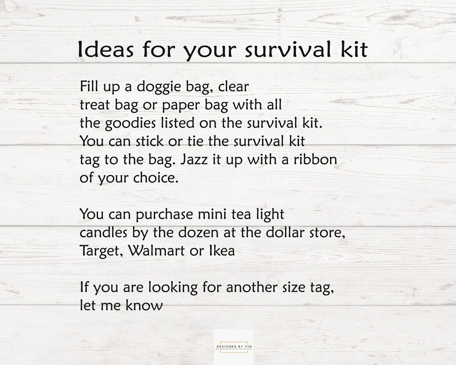 Printable Survival Kit From God | God's Survival Kit | Care Package ...