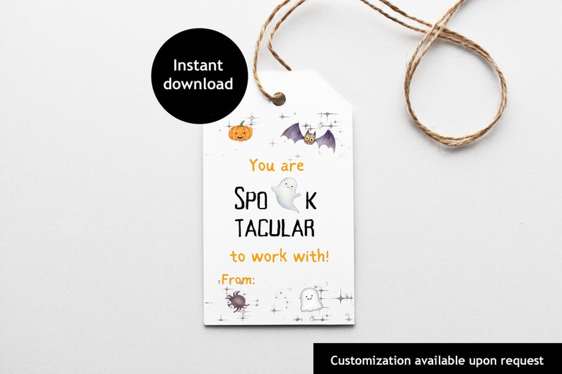Halloween Tags for Co-workers | Printable Staff Appreciation Halloween ...