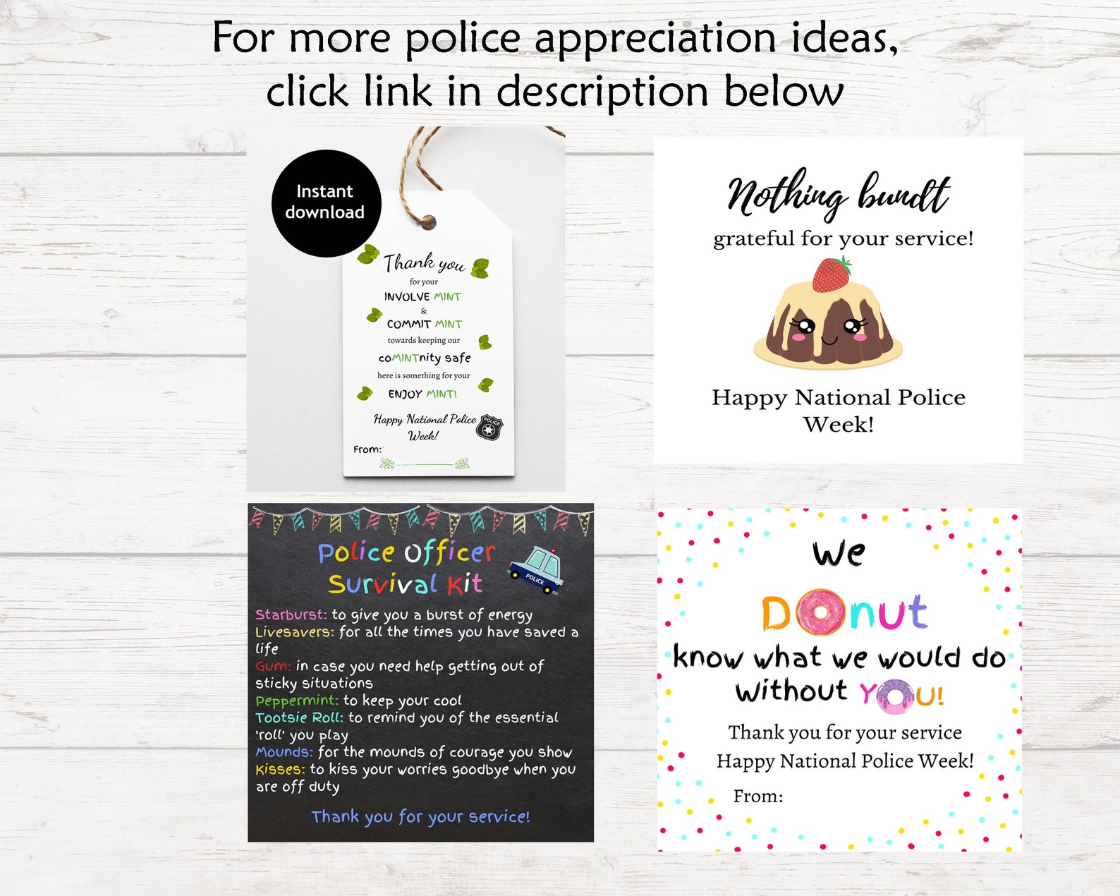 Police Survival Kit Tag National Police Appreciation Week - Etsy