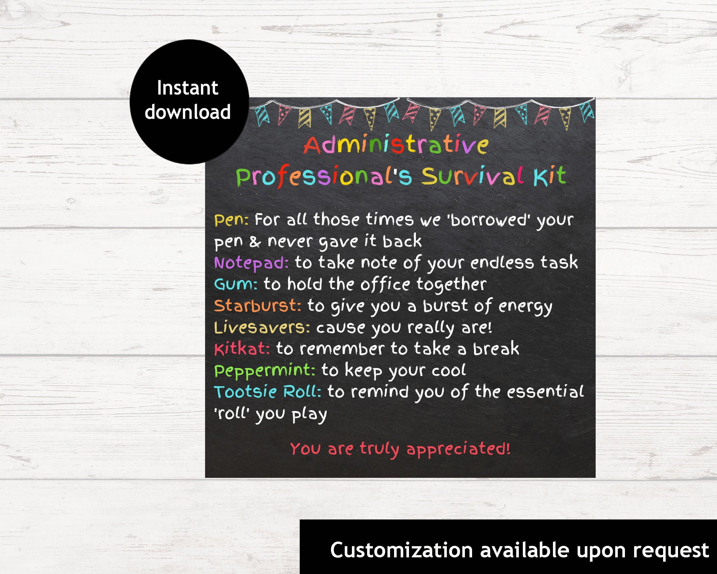 Assistant Manager Survival Kit - Etsy