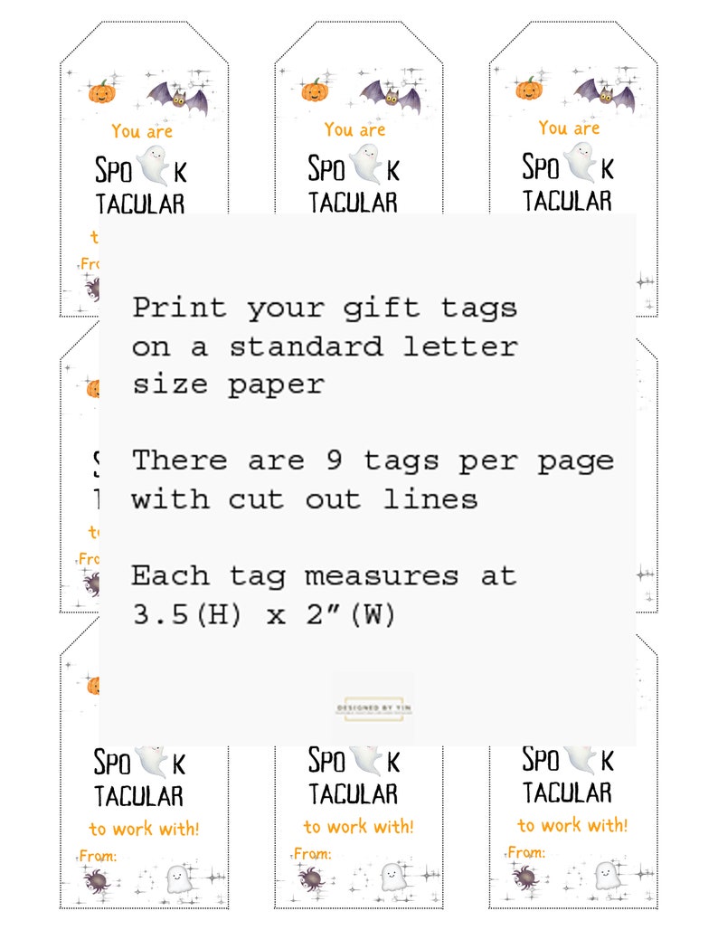 Halloween Tags for Co-workers | Printable Staff Appreciation Halloween ...