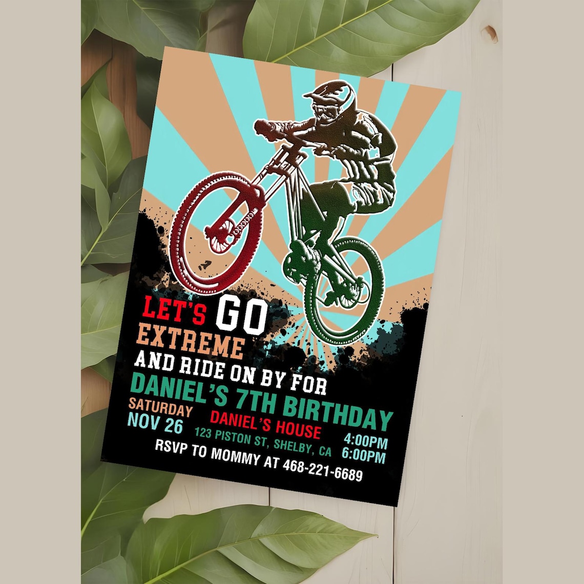 BMX Bike Invitation,bmx Bike Birthday,bmx Bike Birthday Invitation ...