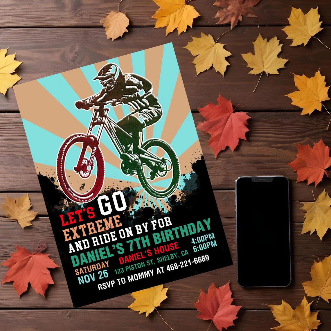 BMX Bike Invitation,bmx Bike Birthday,bmx Bike Birthday Invitation ...