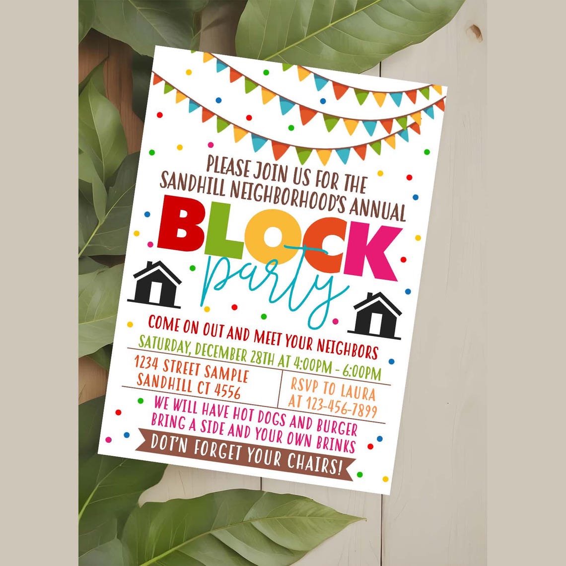 Sandhill Neighborhood's Block Party,block Party Invitation,block Party ...