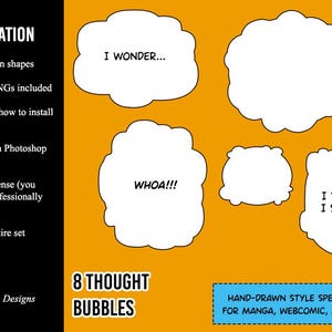 61 Comic Speech Bubbles for Manga, Webtoon, and Comics! .CSH File for ...