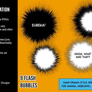 61 Comic Speech Bubbles for Manga, Webtoon, and Comics! .CSH File for ...