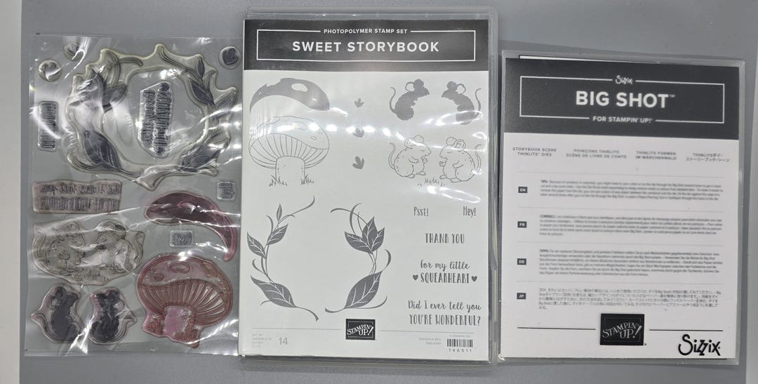 Sweet Story Book Stamps & Storybook Scene Thinlits Dies - Etsy