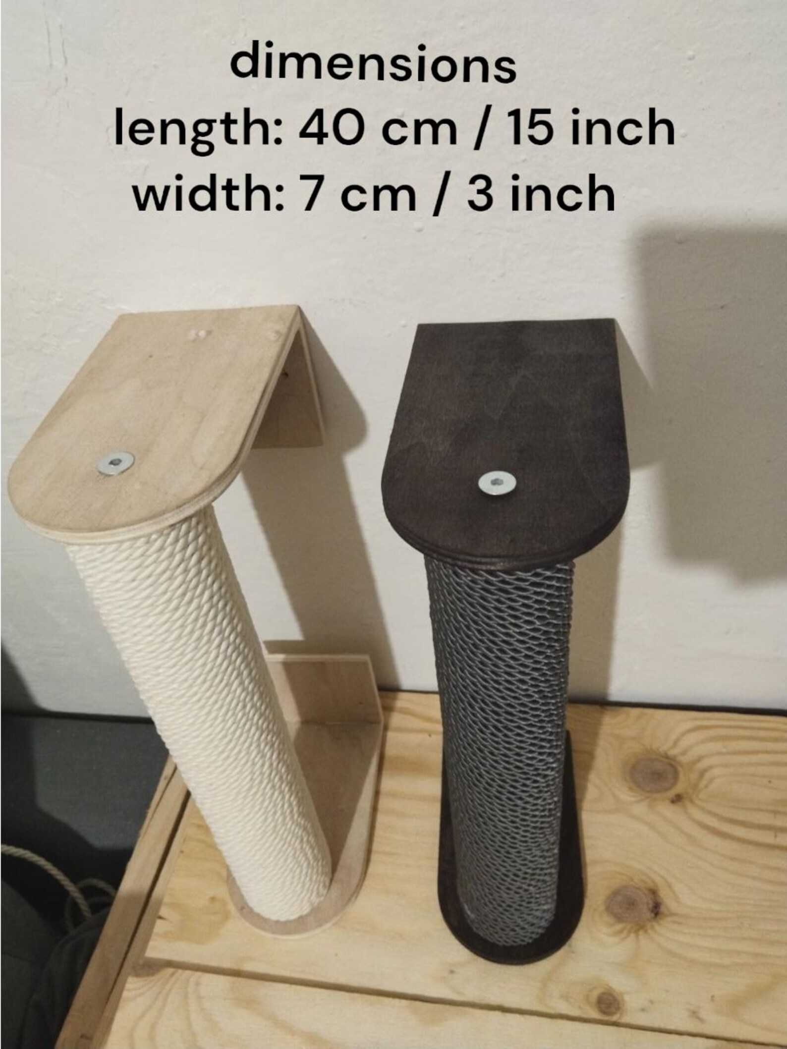 Cat Scratcher Wall Mounted, Cat Scratching Post Wood Cat Furniture for ...