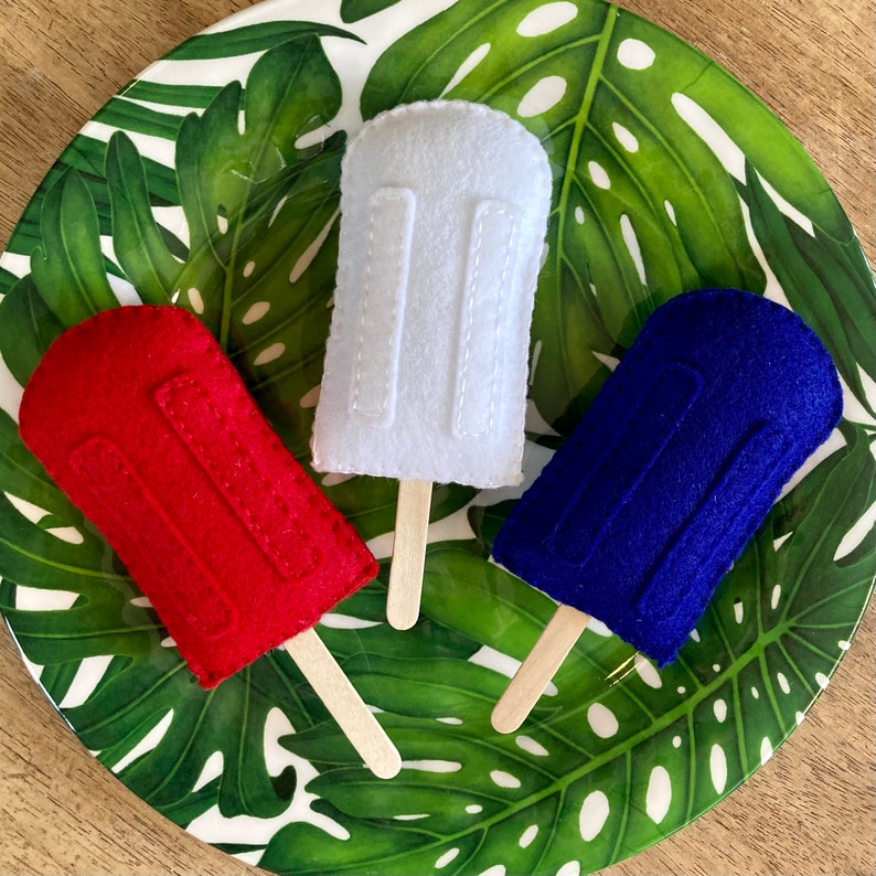 Set of 3 Felt Popsicles - Etsy