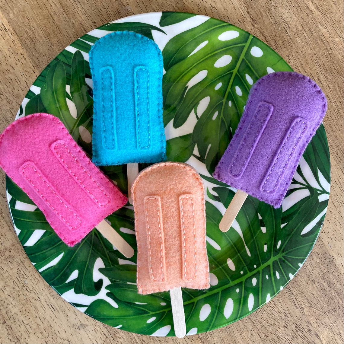Set of 4 Felt Popsicles - Etsy