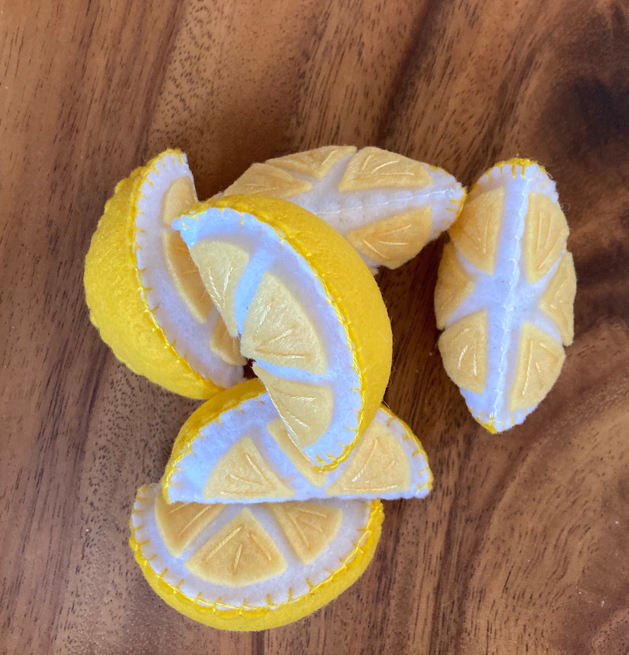 TWO Felt Lemon Slices | Etsy