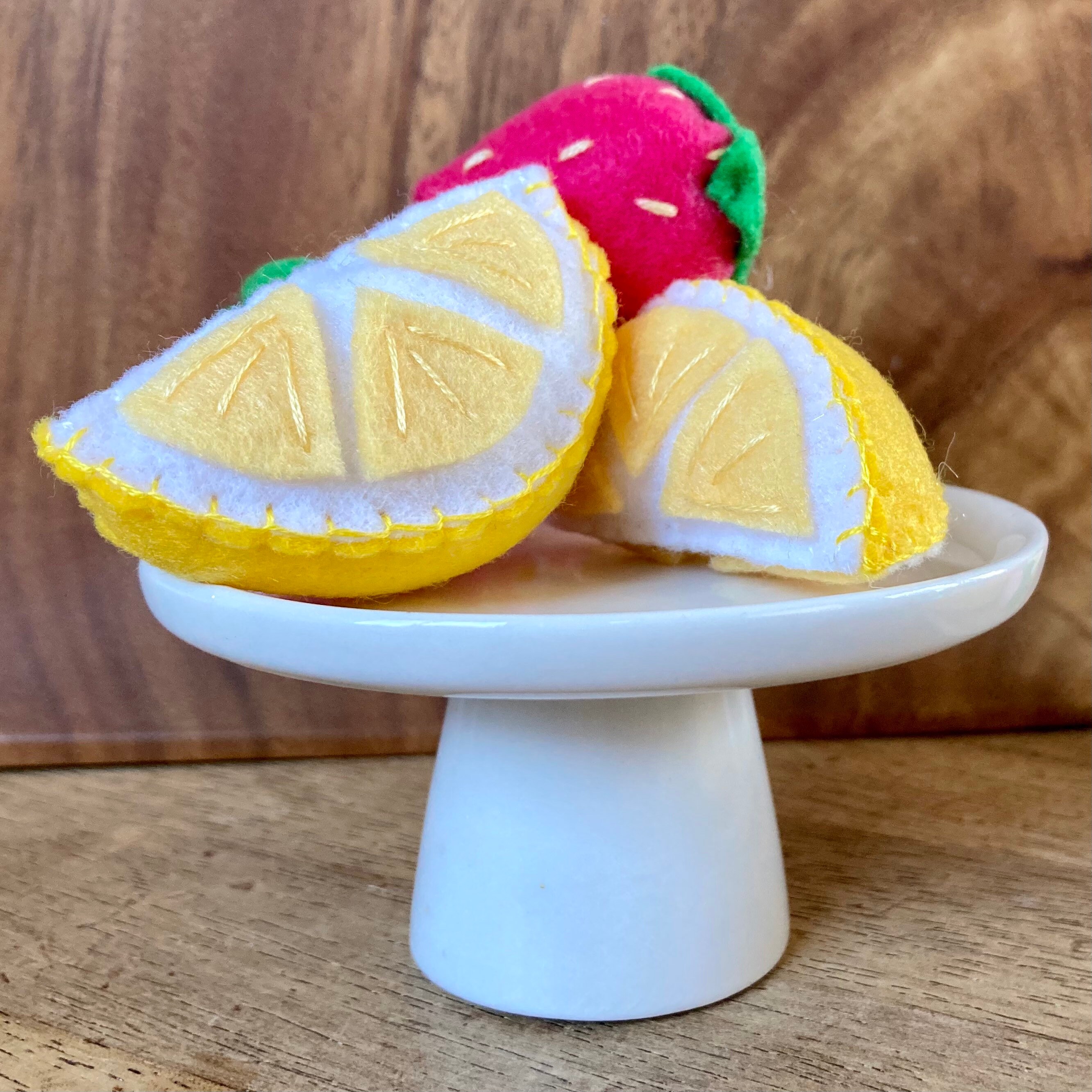 TWO Felt Lemon Slices | Etsy