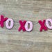 XO XO XO Felt Banner | Valentines Decor | Love Decor| Kiss Hug Kiss Hug ...