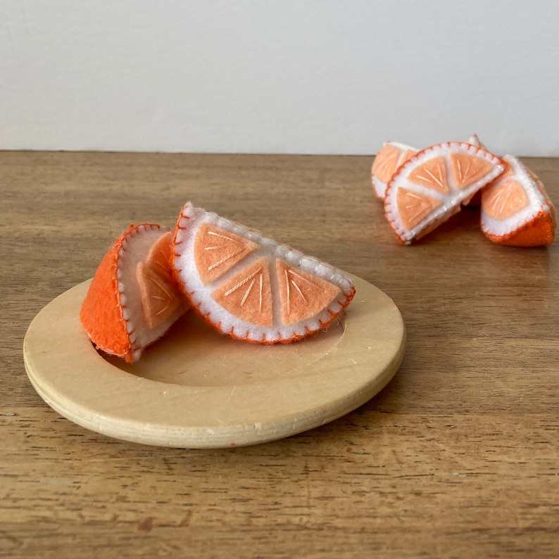 TWO Felt Orange Slices - Etsy
